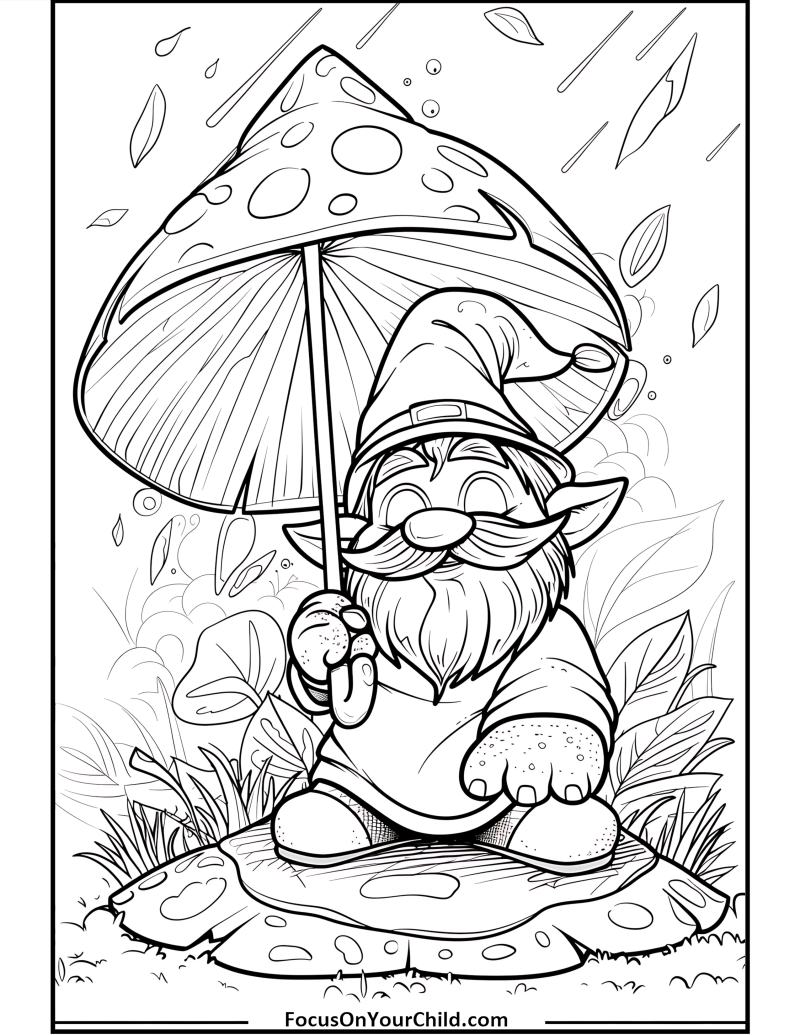 50+ Gnome Coloring Pages (Free PDF Printables)