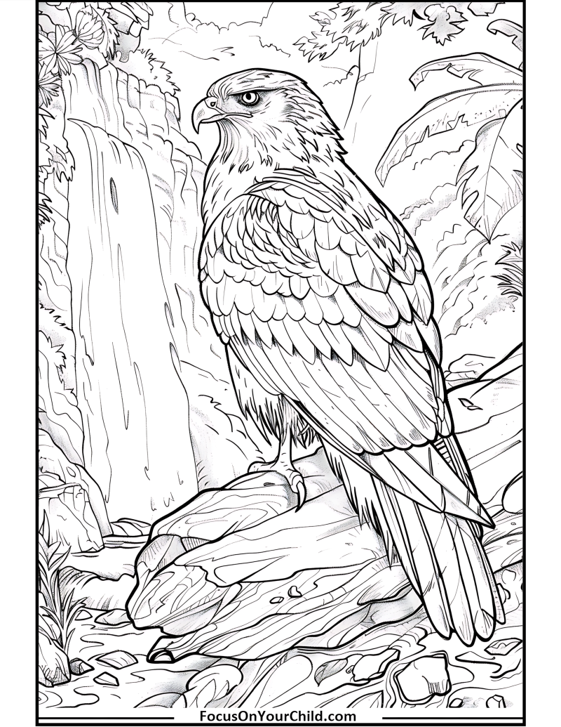 50+ Hawk Coloring Pages (Free PDF Printables)