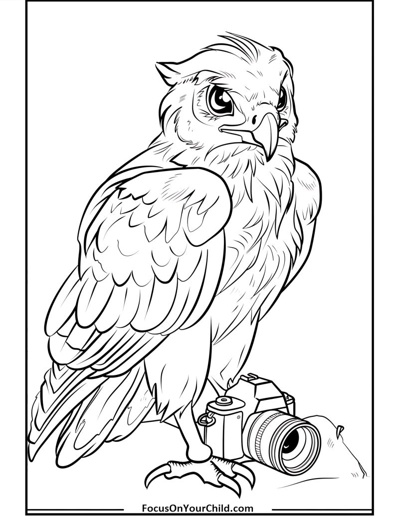 50+ Hawk Coloring Pages (Free PDF Printables)