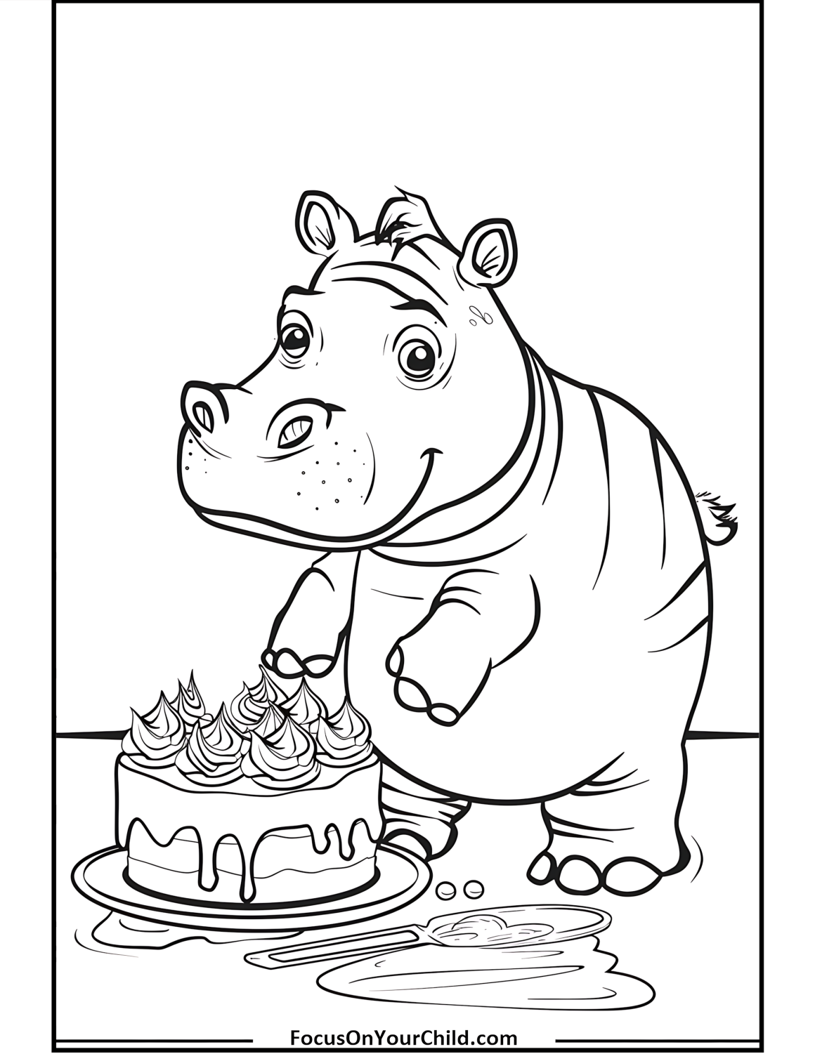 50+ Hippo Coloring Pages (Free PDF Printables)