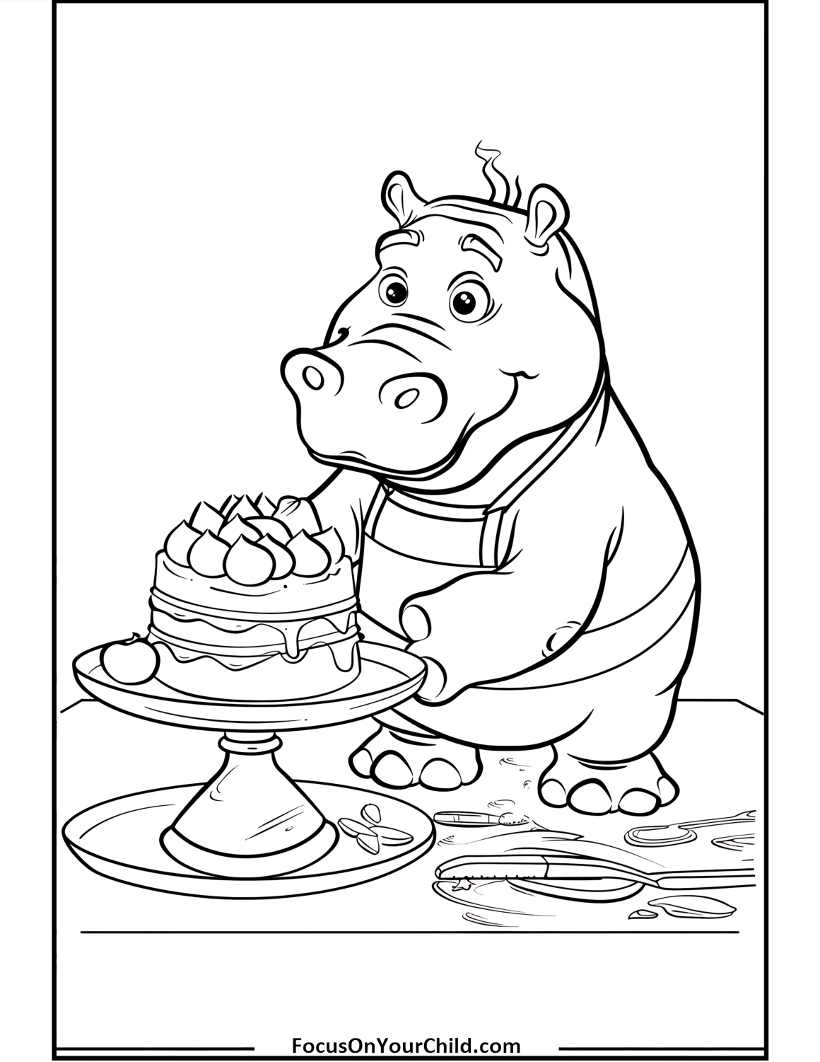 50+ Hippo Coloring Pages (Free PDF Printables)