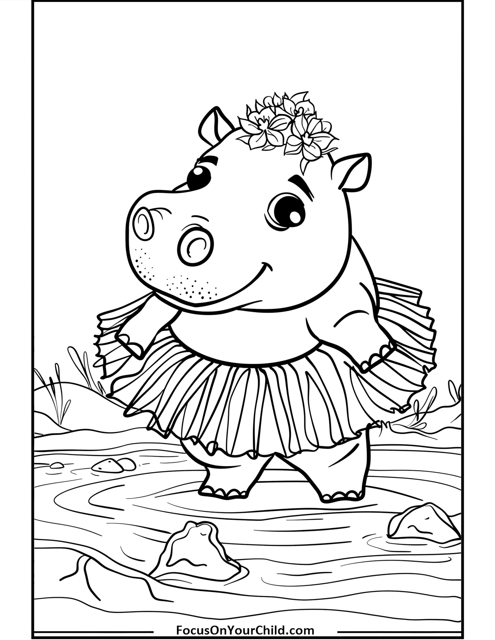 50+ Hippo Coloring Pages (Free PDF Printables)