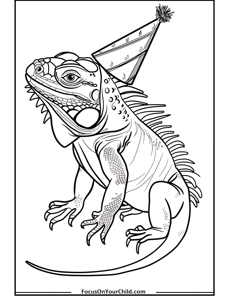 50+ Iguana Coloring Pages (Free PDF Printables)