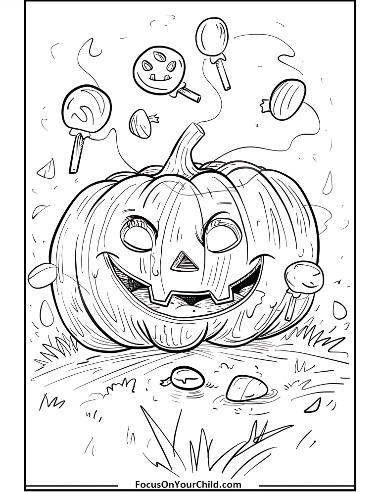 50+ Jack O' Lantern Coloring Pages (Free PDF Printables)
