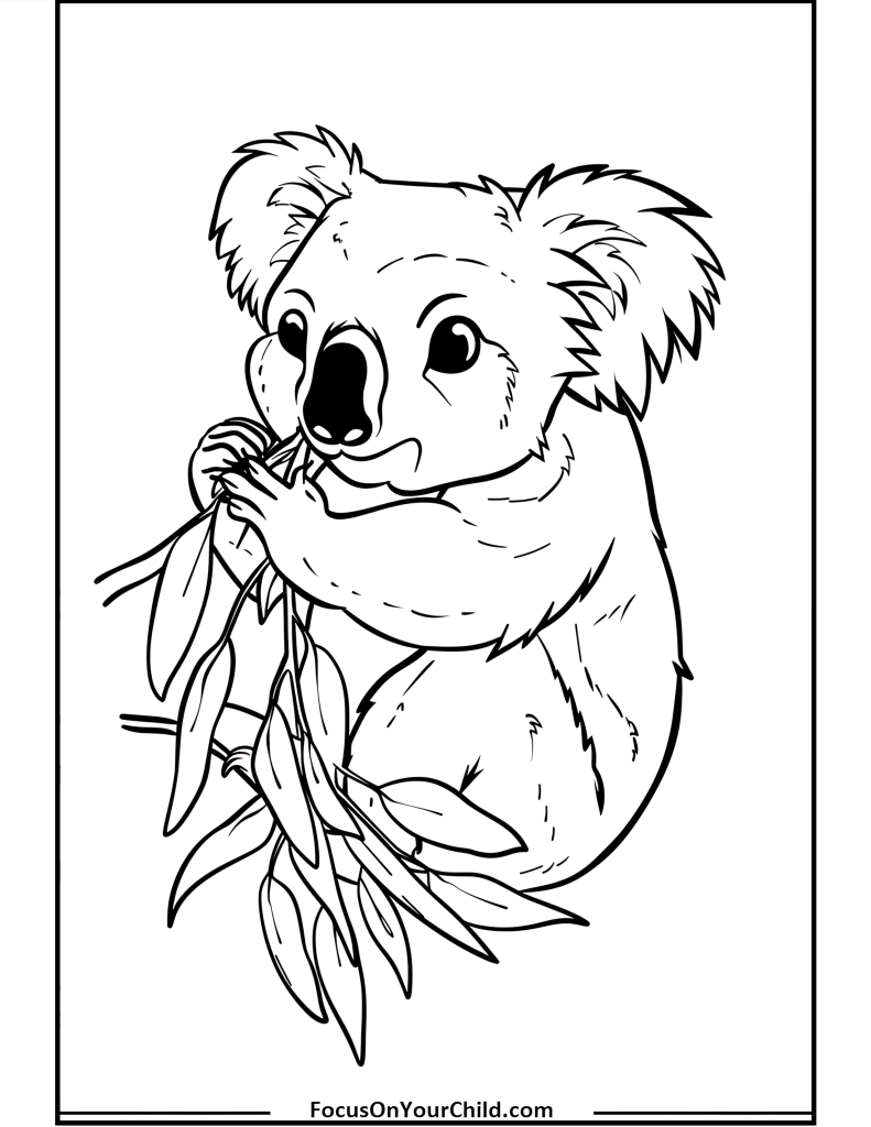 50+ Koala Coloring Pages (Free PDF Printables)
