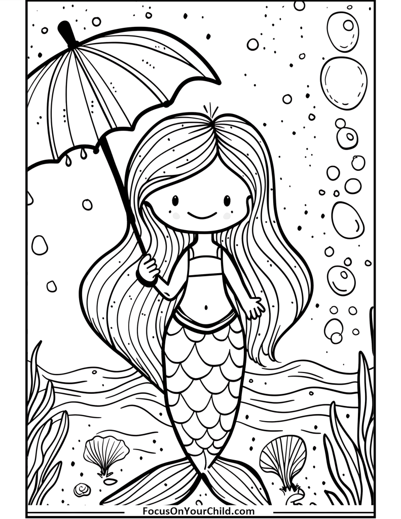 50+ Mermaid Coloring Pages (Free PDF Printables)