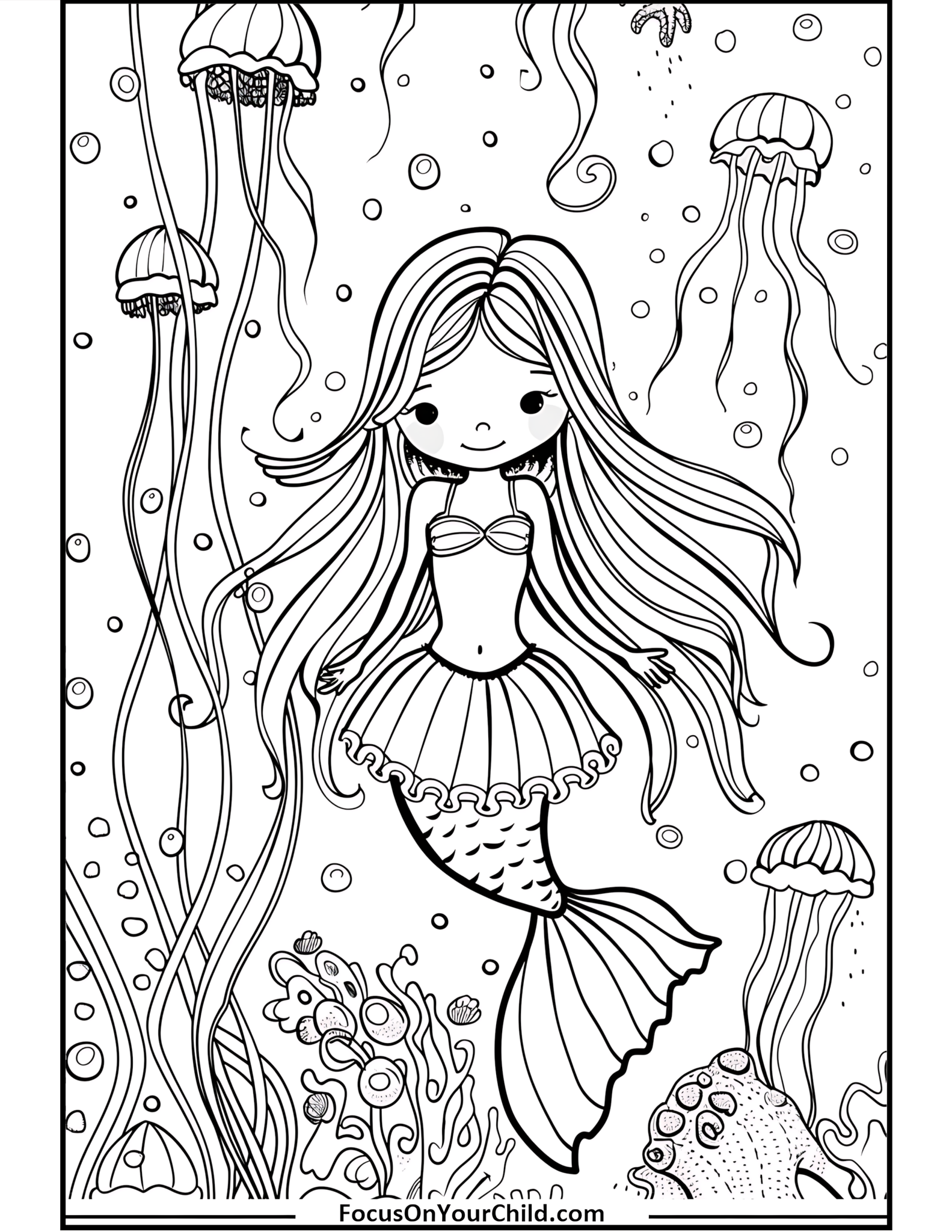 50+ Mermaid Coloring Pages (Free PDF Printables)