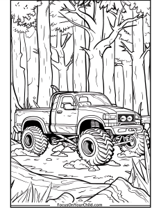50+ Monster Truck Coloring Pages (Free PDF Printables)