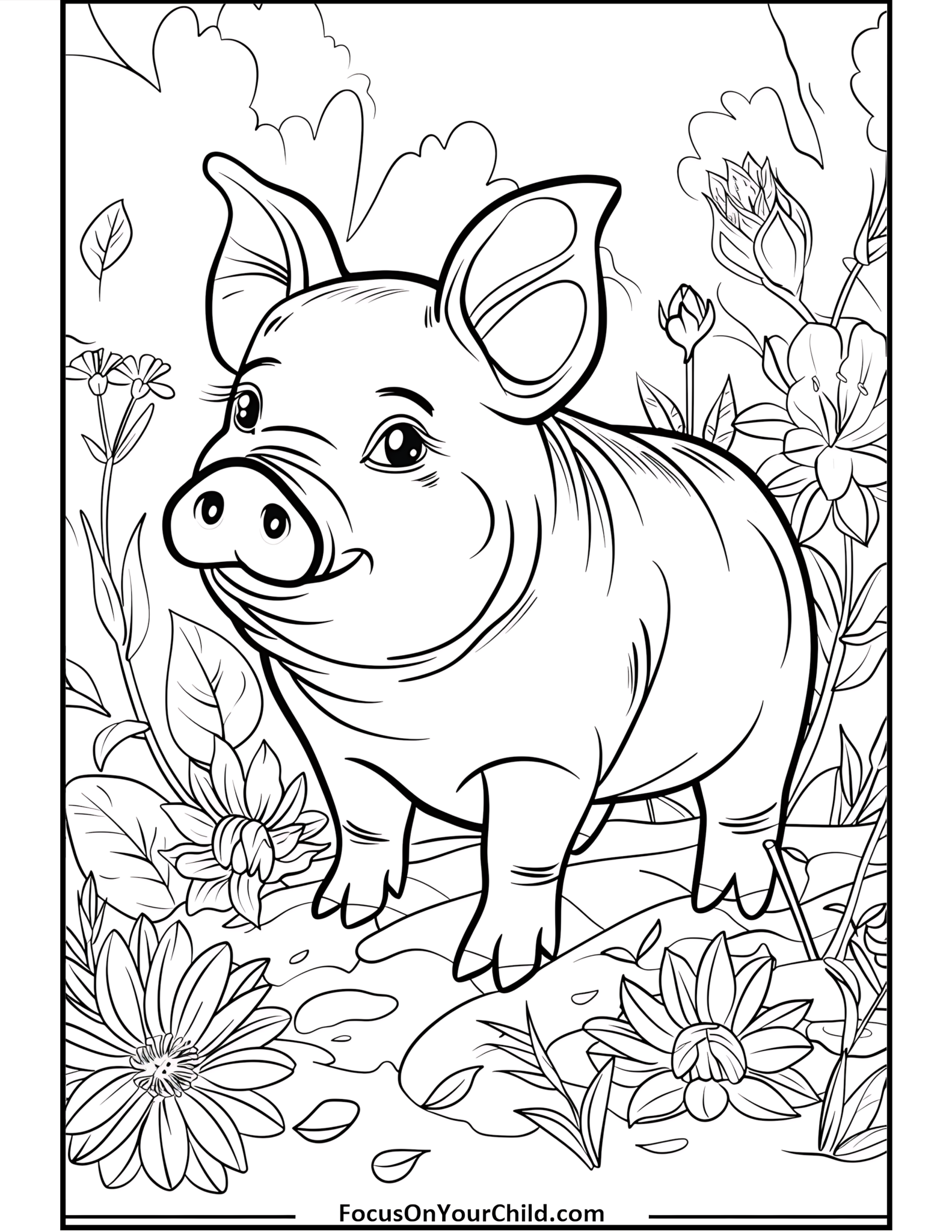 50+ Pig Coloring Pages (Free PDF Printables)
