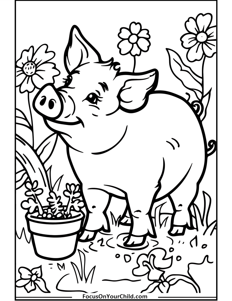 50+ Pig Coloring Pages (Free PDF Printables)