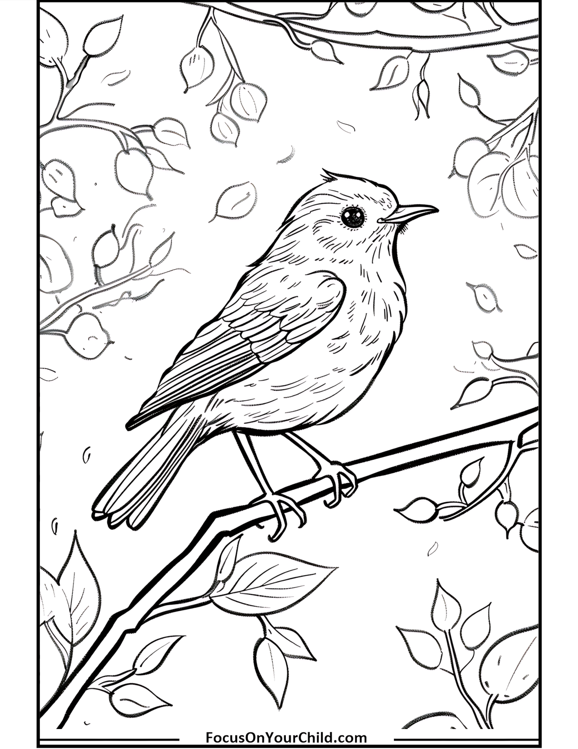 50+ Robin Coloring Pages (Free PDF Printables)