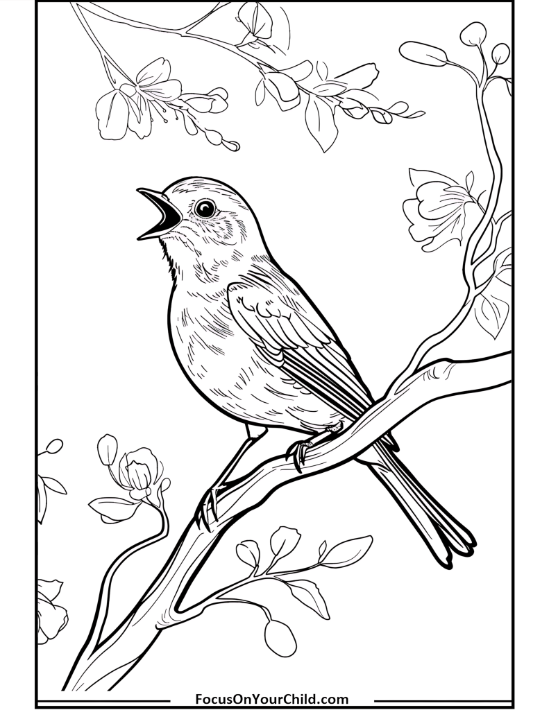 50+ Robin Coloring Pages (Free PDF Printables)
