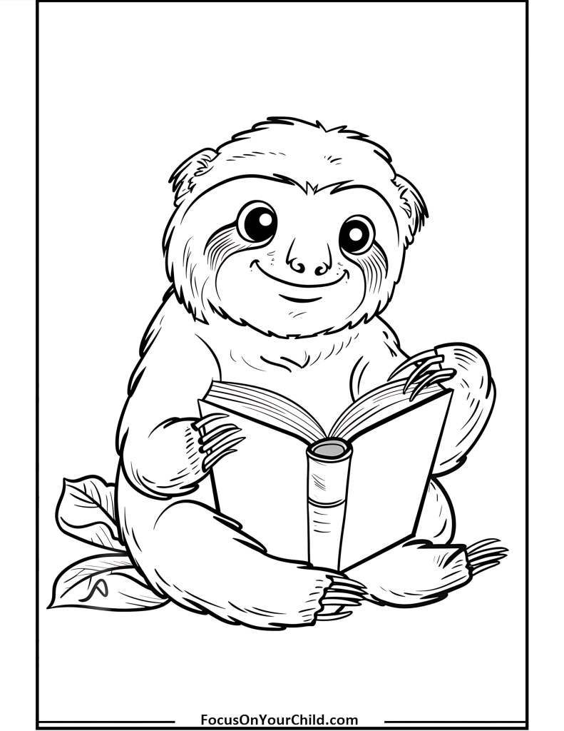 50+ Sloth Coloring Pages (Free PDF Printables)