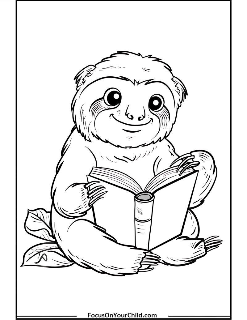 50+ Sloth Coloring Pages (Free PDF Printables)