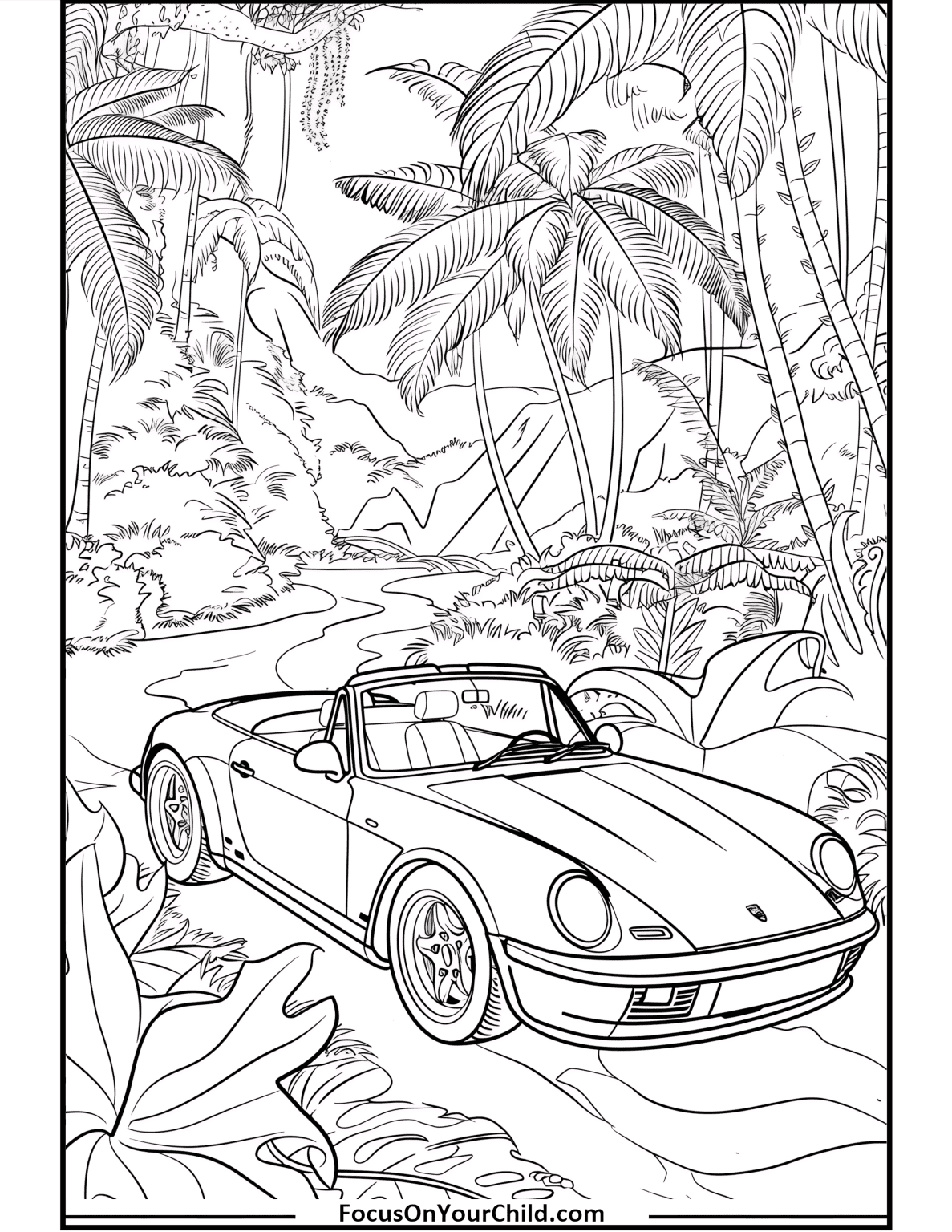 50+ Sports Car Coloring Pages (Free PDF Printables)
