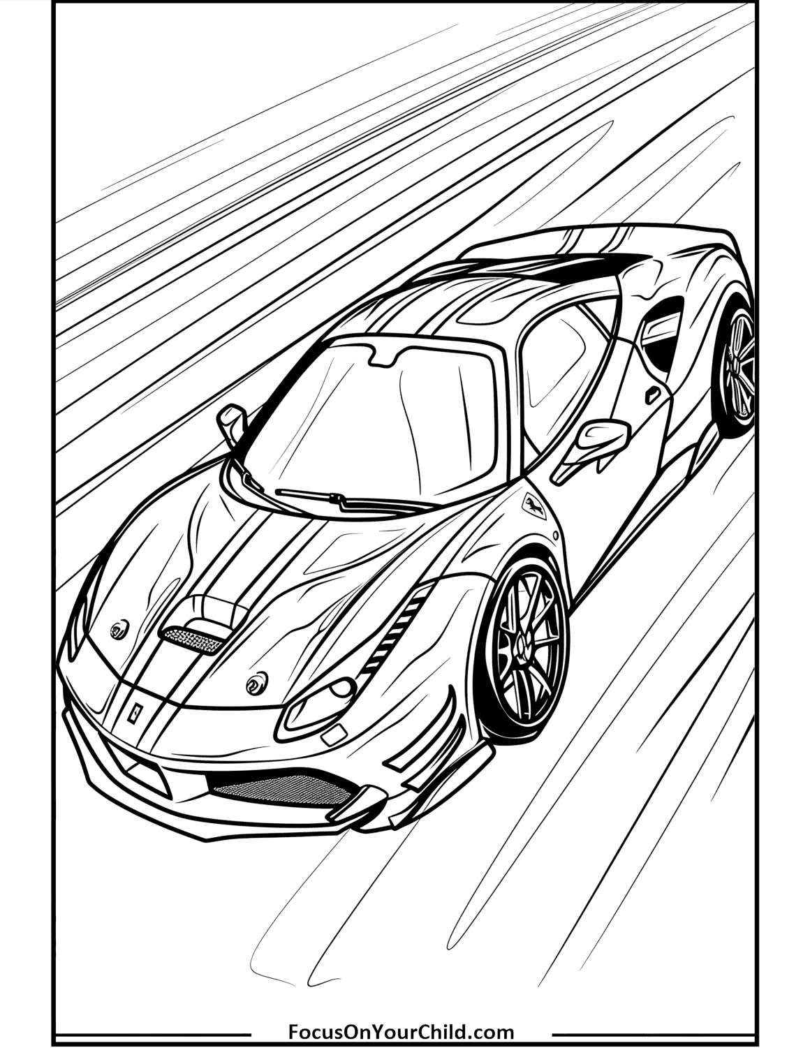 50+ Sports Car Coloring Pages (Free PDF Printables)