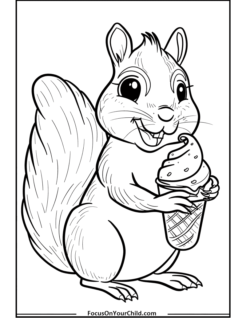 50+ Squirrel Coloring Pages (Free PDF Printables)