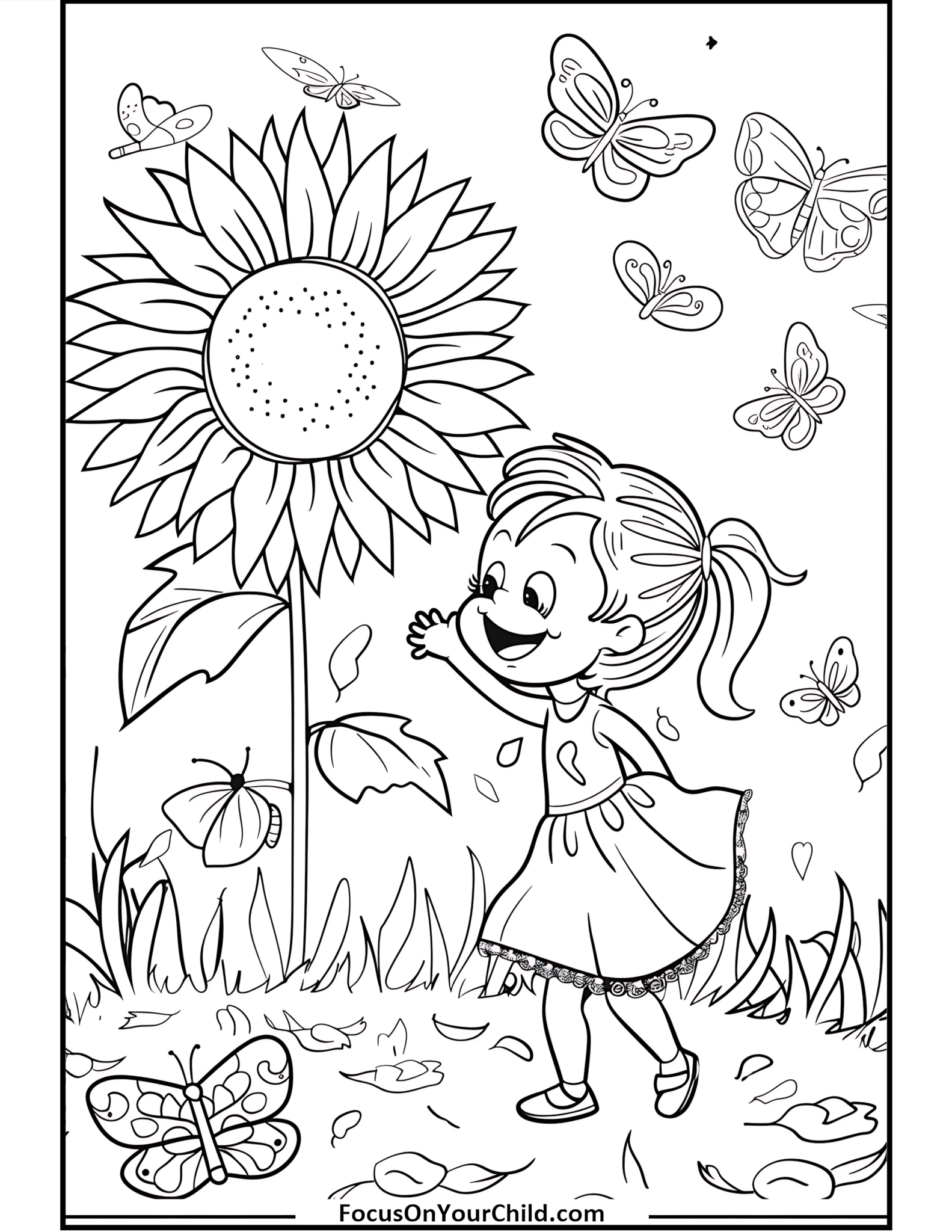 50+ Sunflower Coloring Pages (Free PDF Printables)