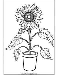 50+ Sunflower Coloring Pages (Free PDF Printables)