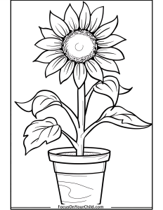 50+ Sunflower Coloring Pages (Free PDF Printables)