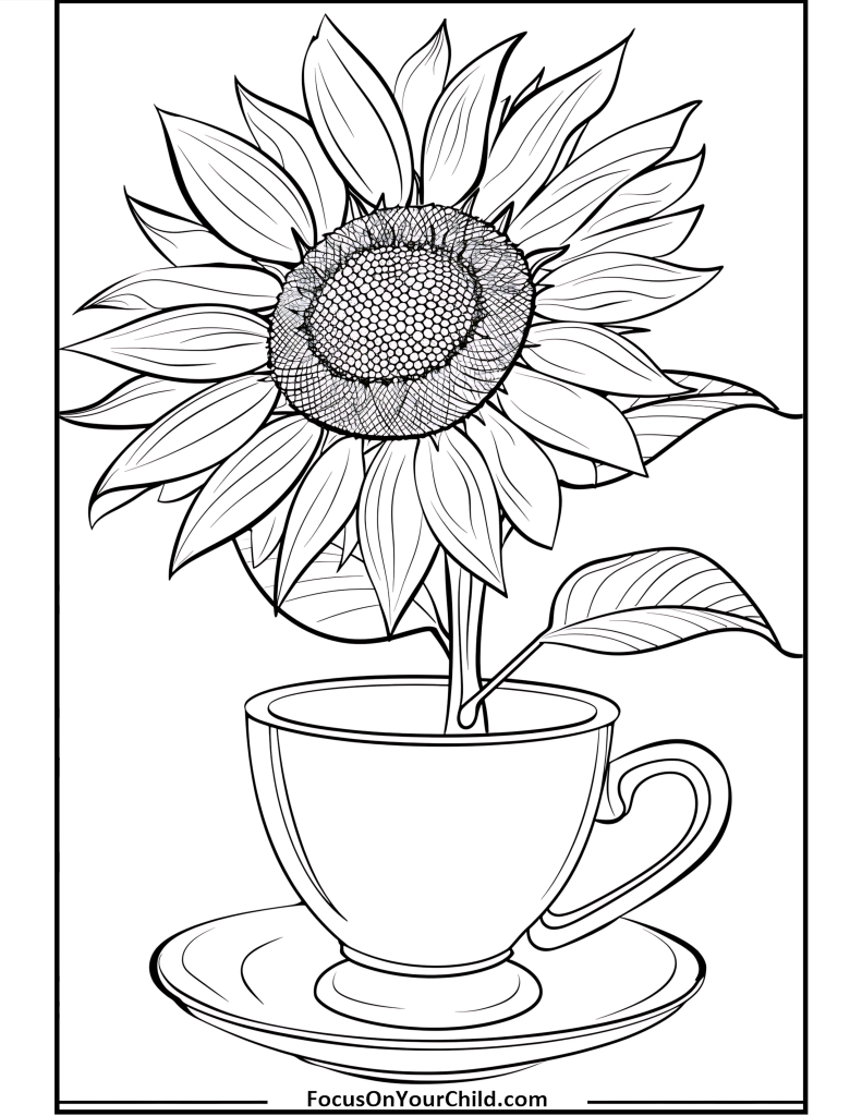 50+ Sunflower Coloring Pages (Free PDF Printables)