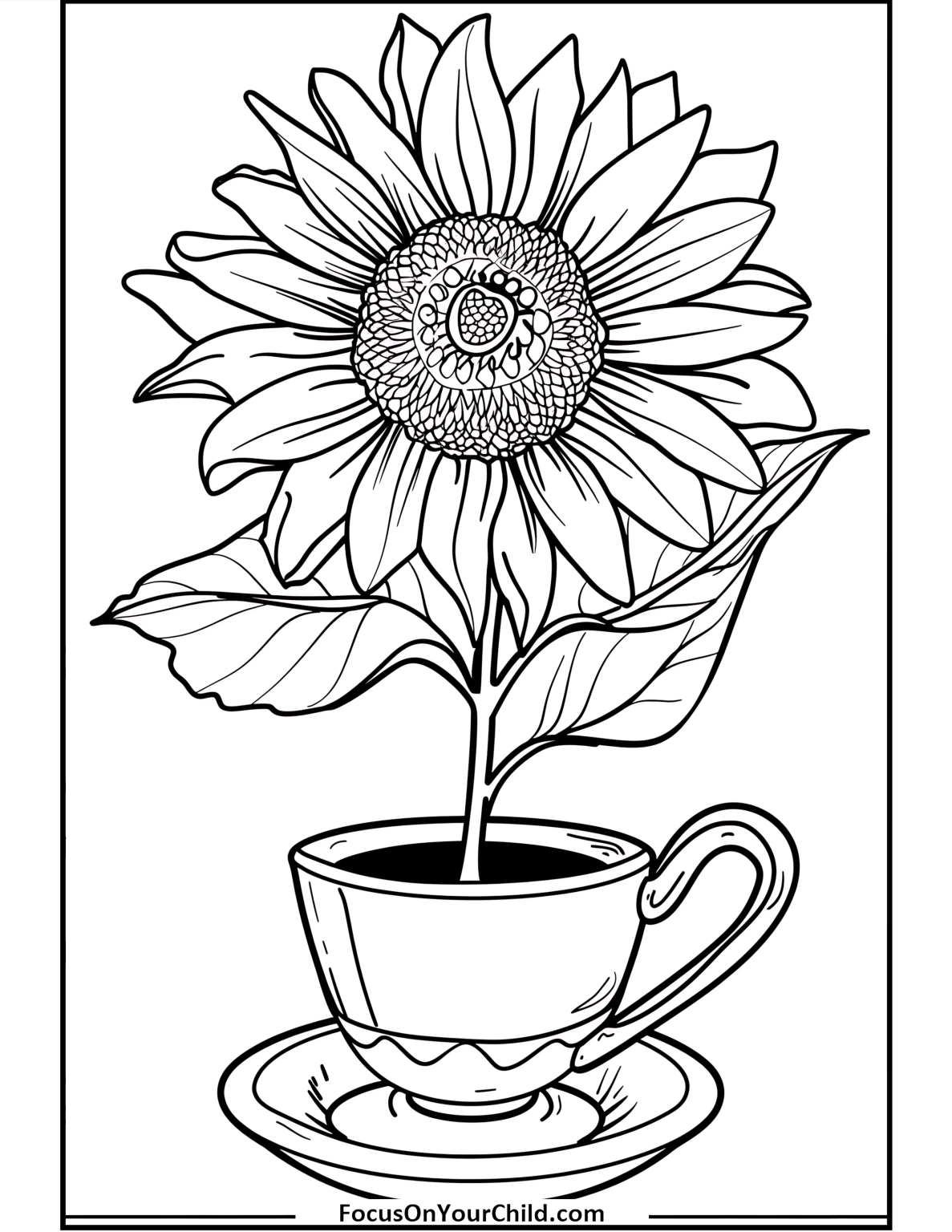 50+ Sunflower Coloring Pages (Free PDF Printables)