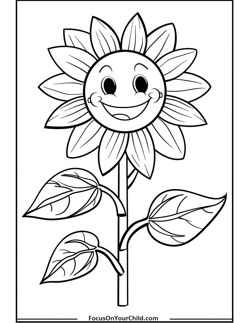 50+ Sunflower Coloring Pages (Free PDF Printables)