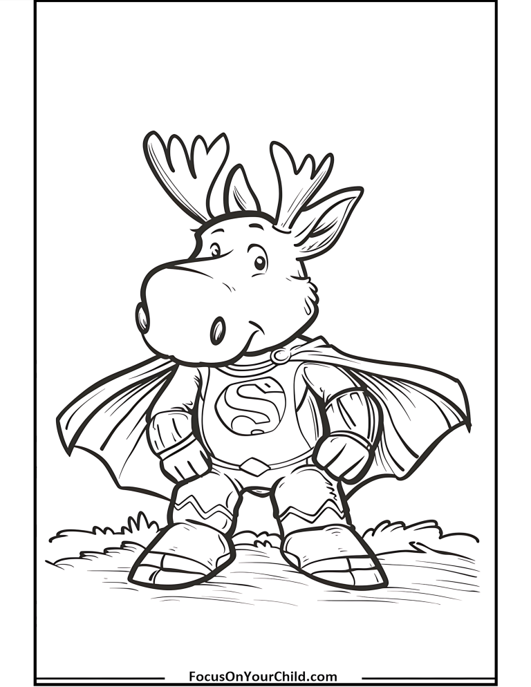 50+ Moose Coloring Pages (Free PDF Printables)