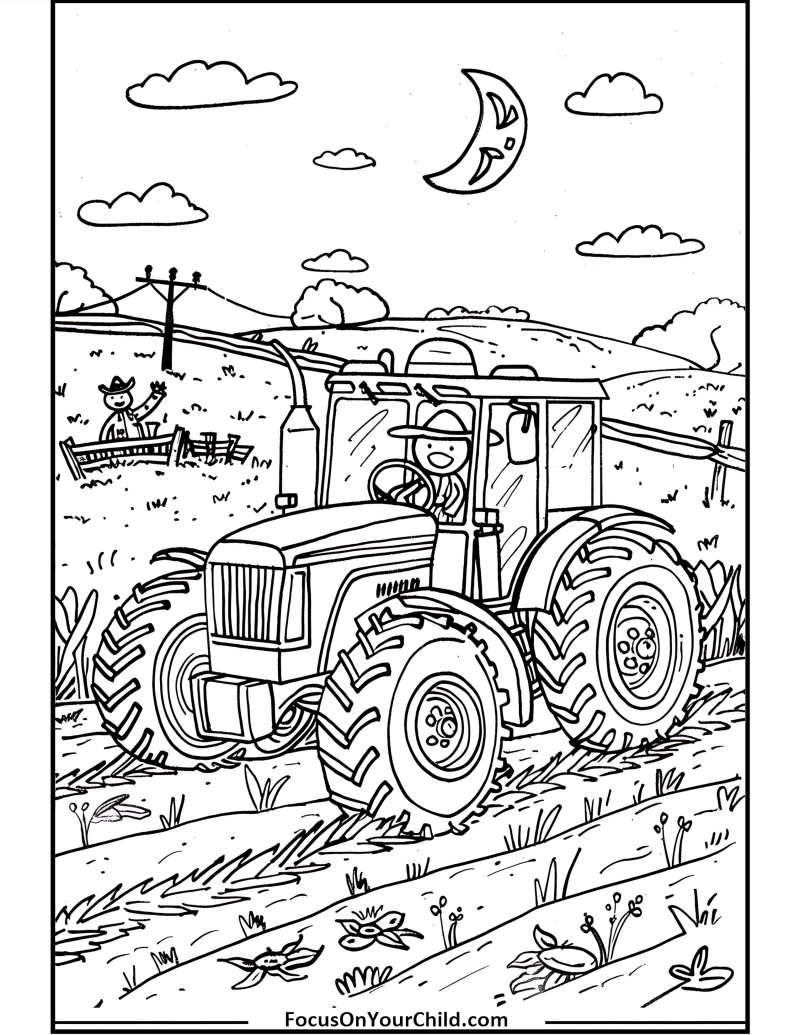 50+ Tractor Coloring Pages (Free PDF Printables)