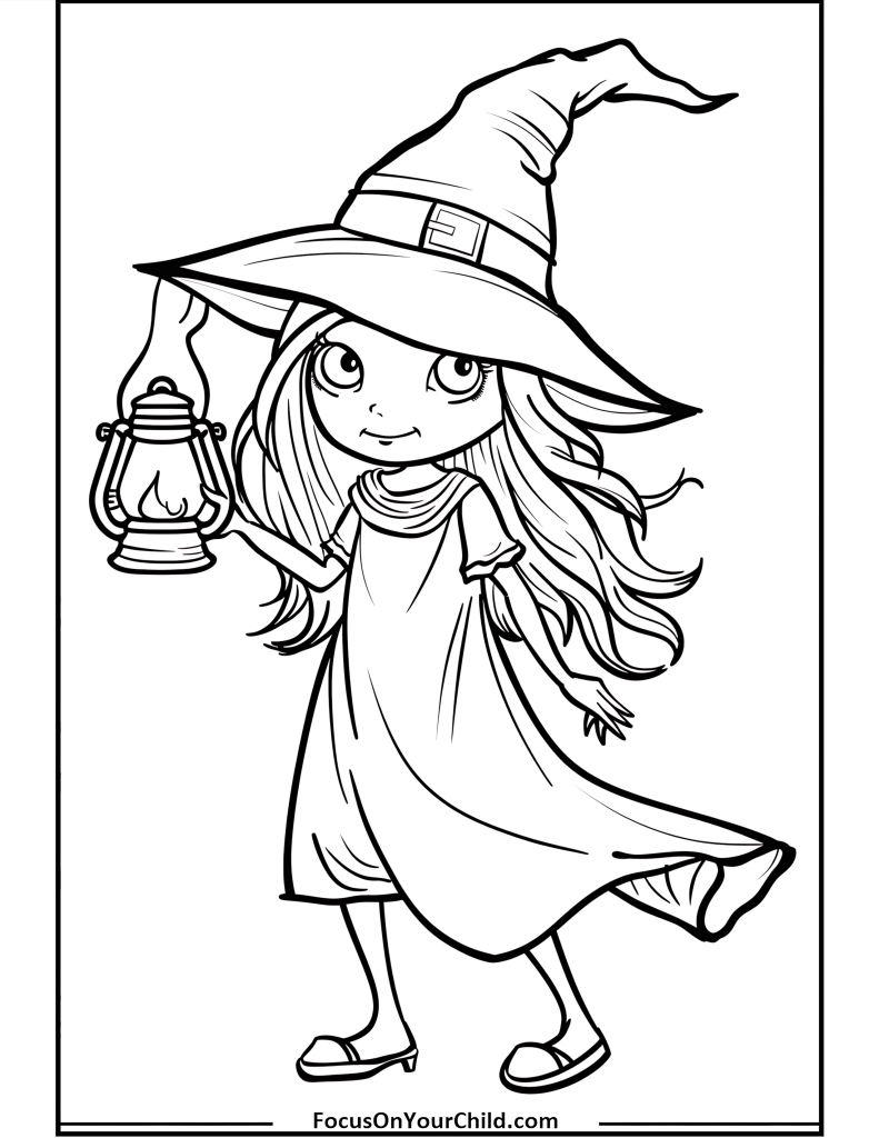 50+ Witch Coloring Pages (Free PDF Printables)