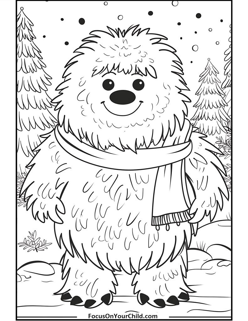 Creative Yeti Coloring Pages for Kids