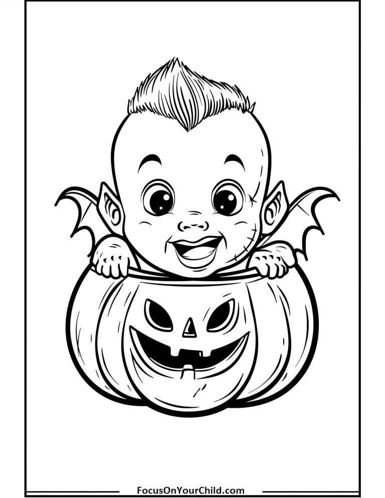 Creative Vampire Coloring Pages for Kids