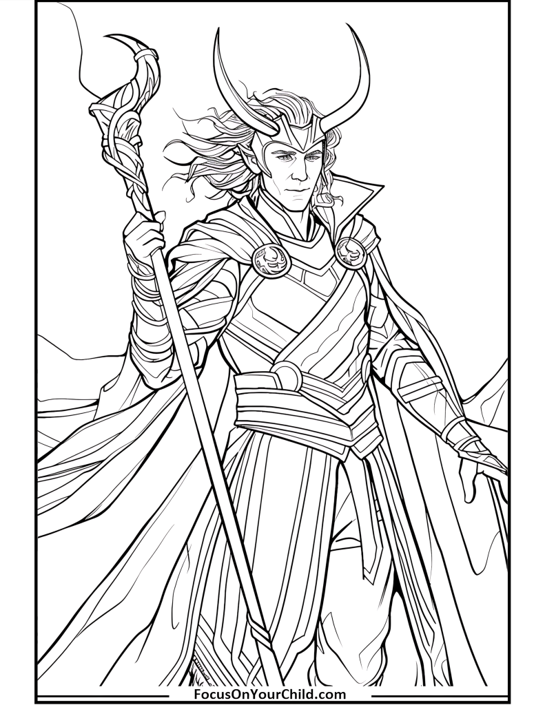 50+ Loki Coloring Pages (Free PDF Printables)