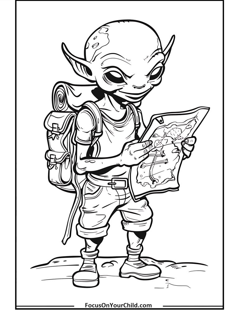 50+ Alien Coloring Pages (Free PDF Printables)