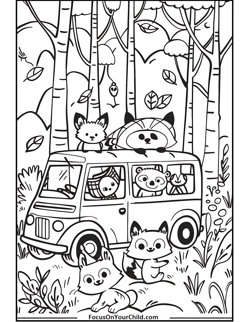 50+ Bus Coloring Pages (Free PDF Printables)