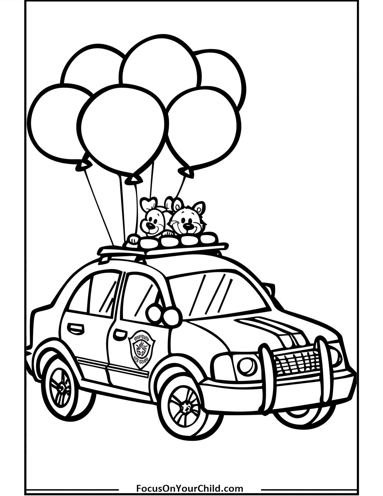 50+ Police Car Coloring Pages (Free PDF Printables)