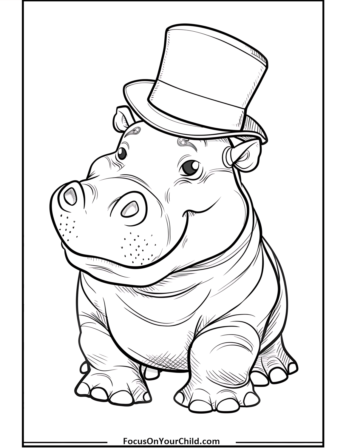 50+ Hippo Coloring Pages (Free PDF Printables)
