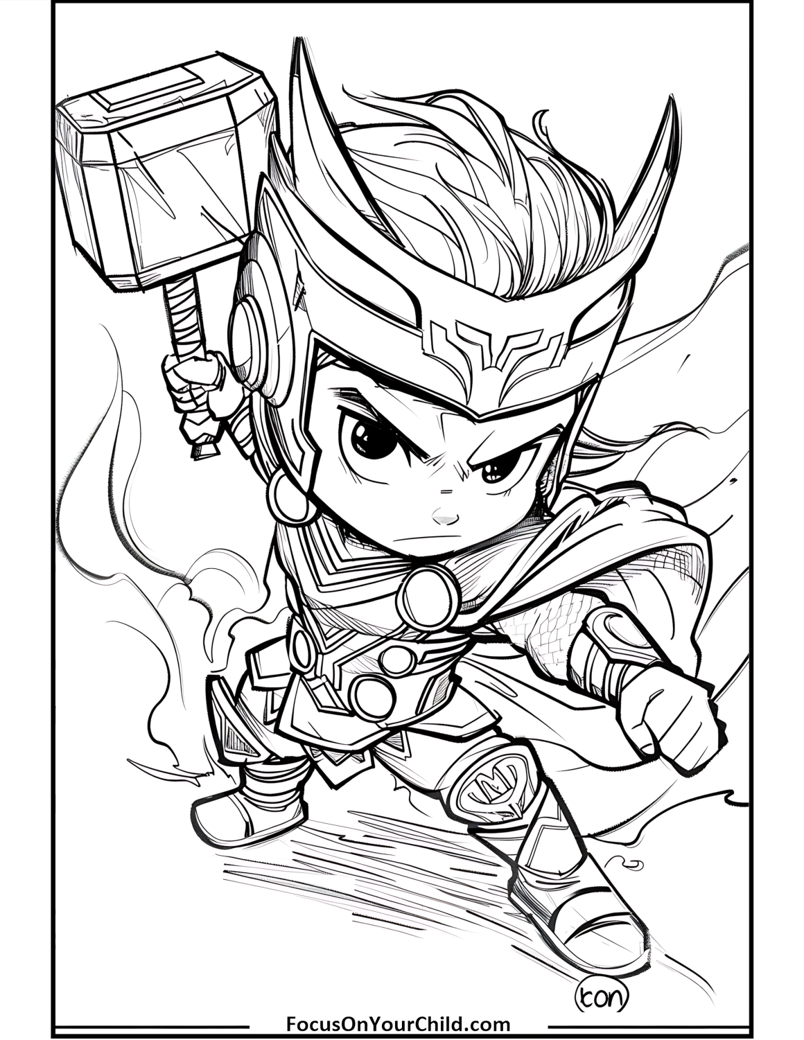 50+ Thor Coloring Pages (Free PDF Printables)