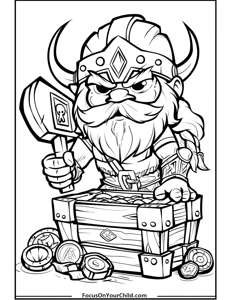 Creative Viking Coloring Pages for Kids