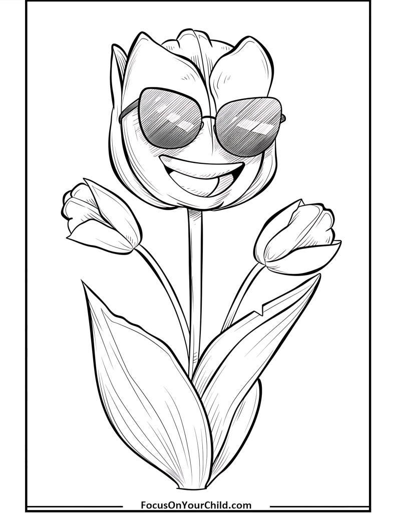 50+ Tulip Coloring Pages (Free PDF Printables)