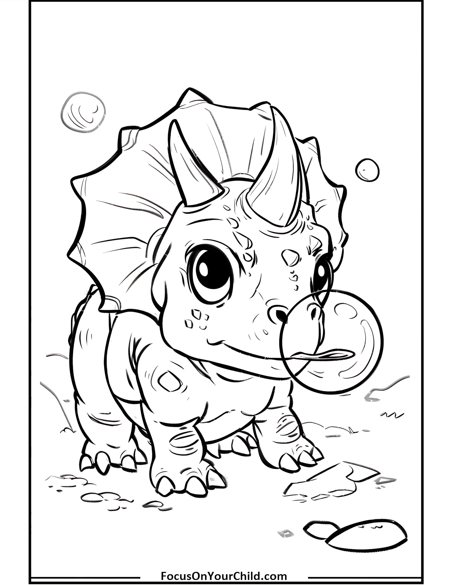 50+ Triceratops Coloring Pages (Free PDF Printables)