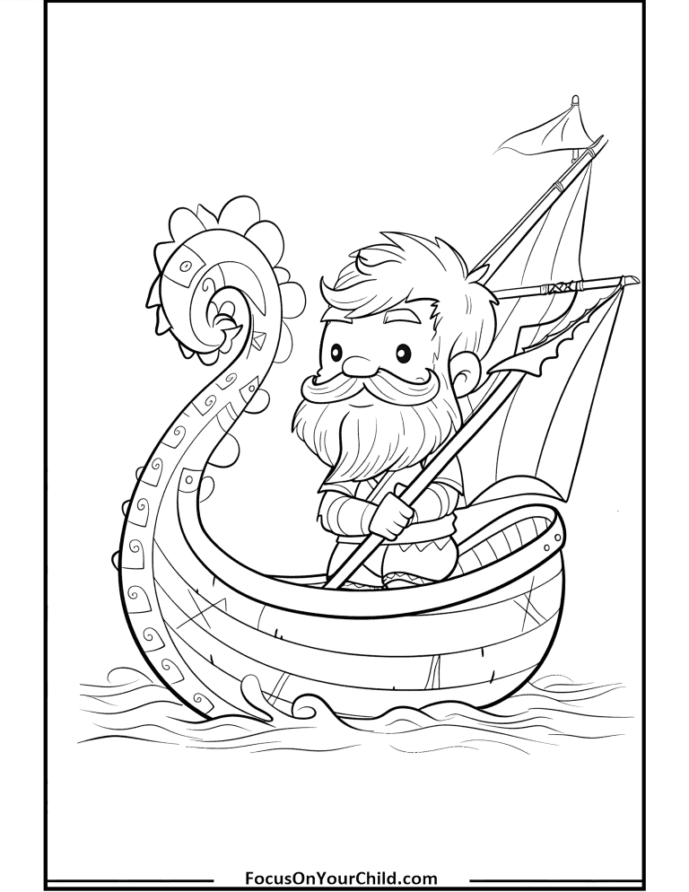 50+ Viking Coloring Pages (Free PDF Printables)
