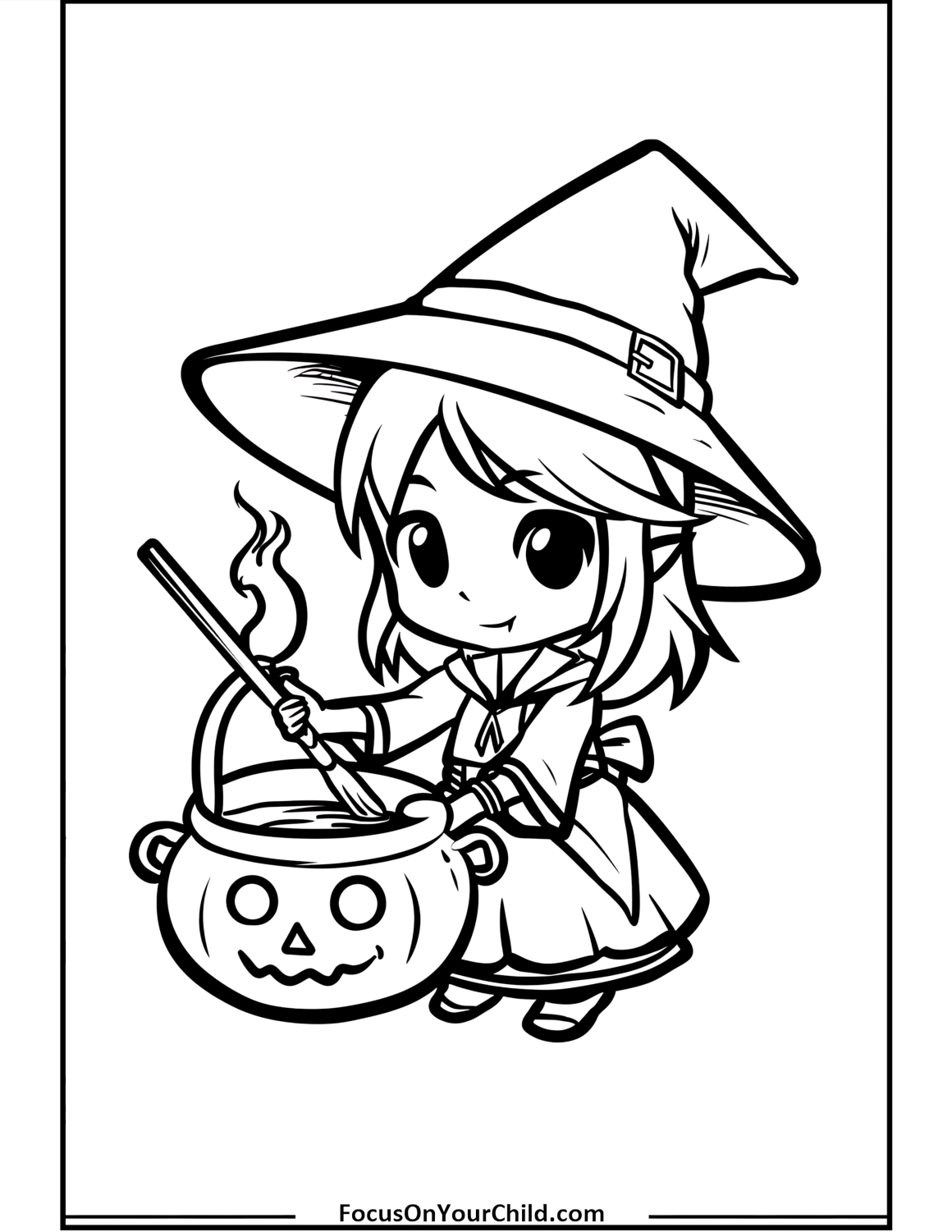 Captivating Witch Coloring Pages for Kids