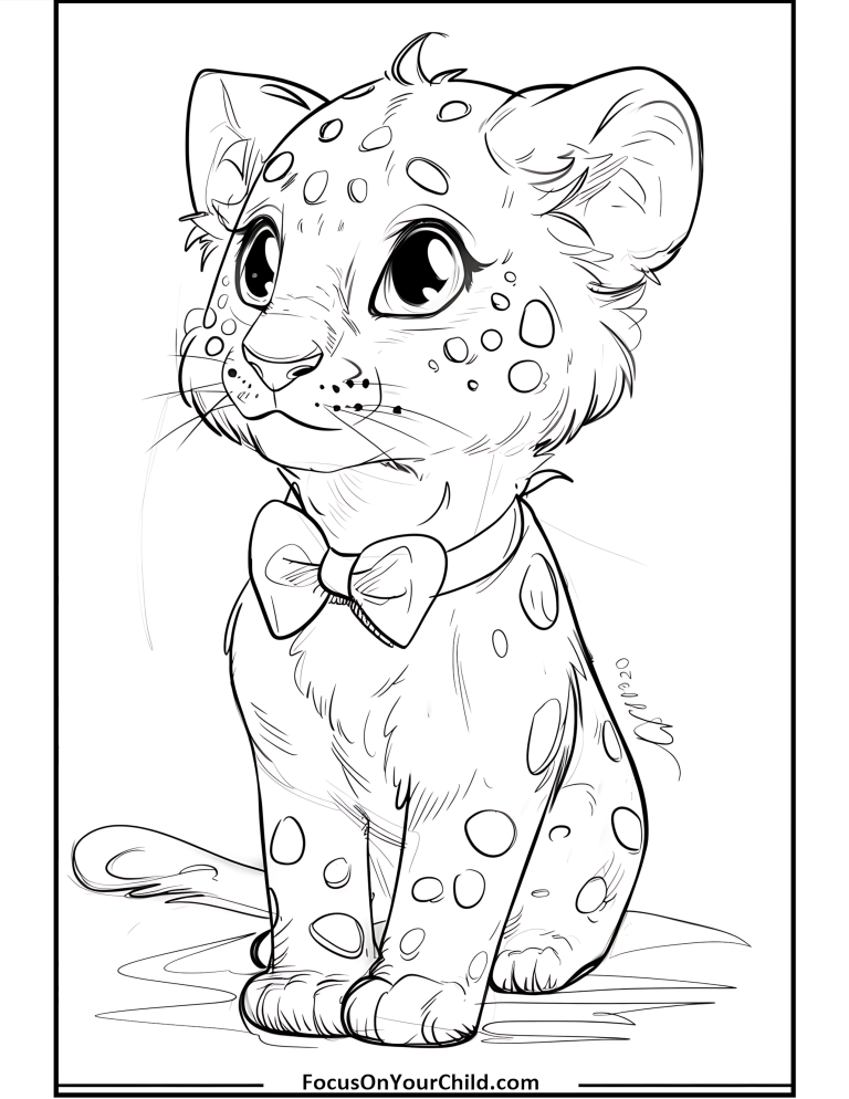 50+ Leopard Coloring Pages (Free PDF Printables)