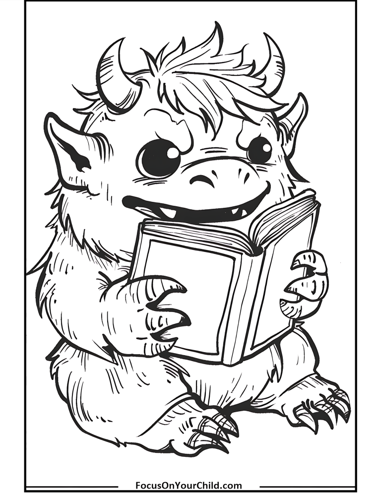 50+ Monster Coloring Pages (Free PDF Printables)