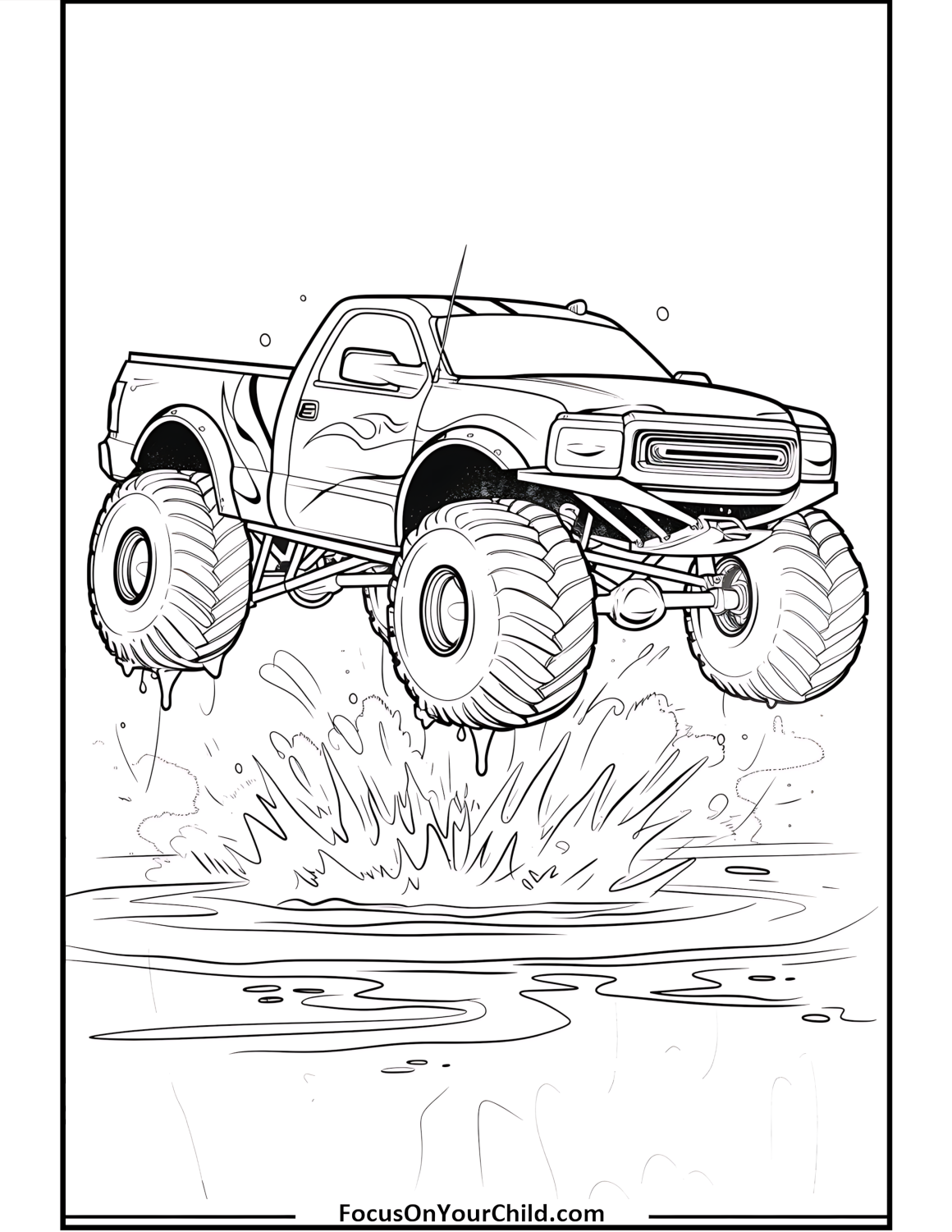 50+ Monster Truck Coloring Pages (Free PDF Printables)