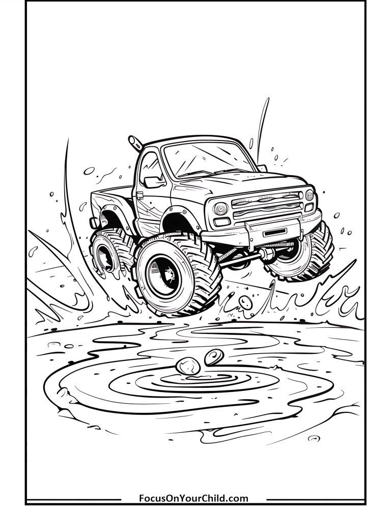 50+ Monster Truck Coloring Pages (Free PDF Printables)