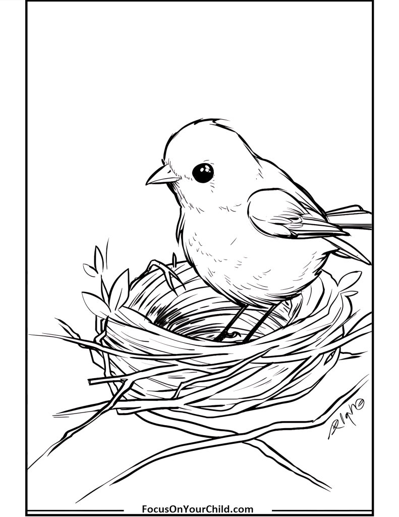 50+ Robin Coloring Pages (Free PDF Printables)