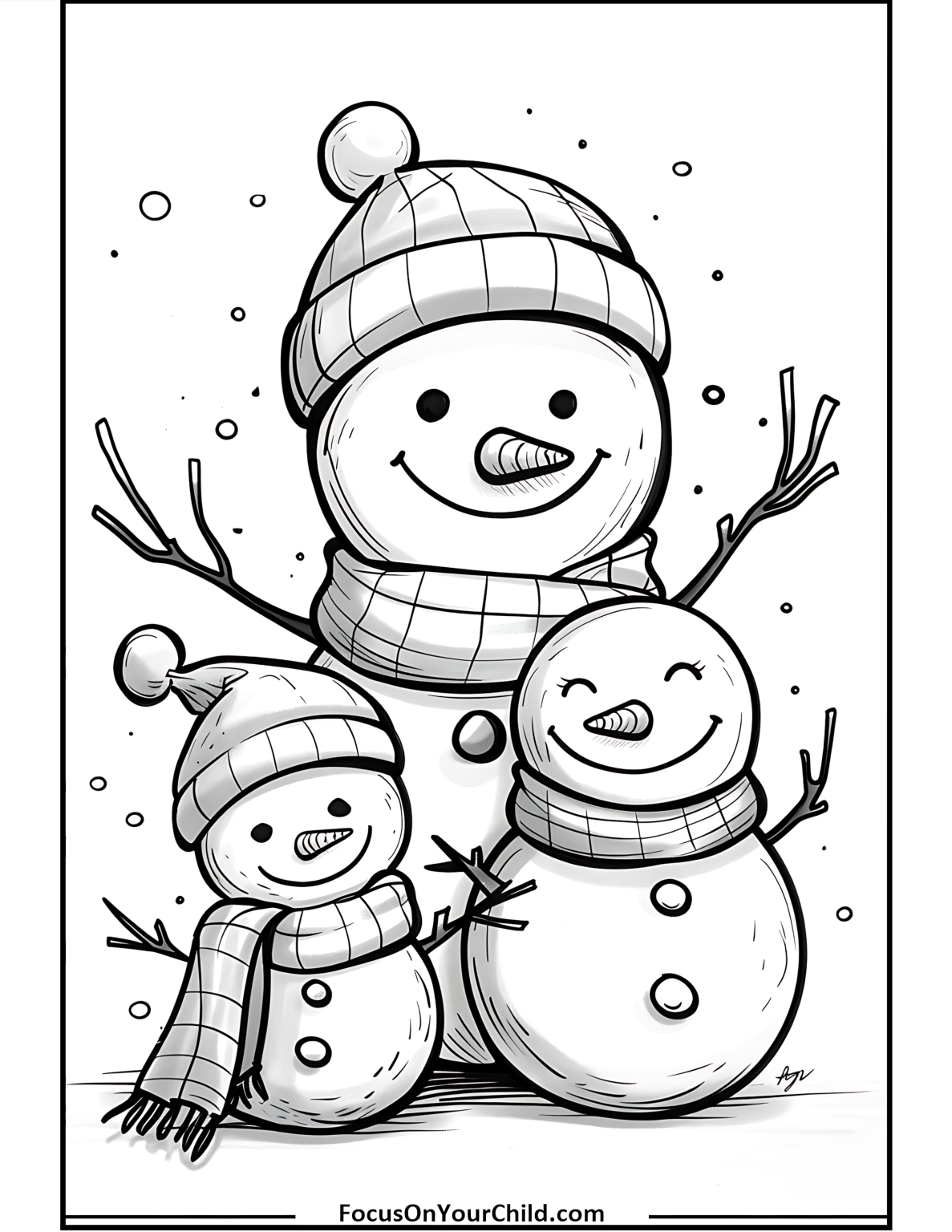 50+ Snowman Coloring Pages (Free PDF Printables)