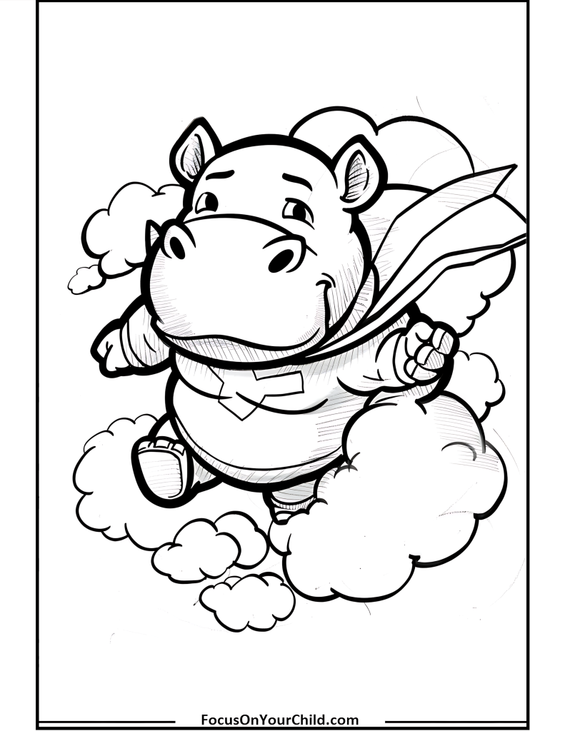 50+ Hippo Coloring Pages (Free PDF Printables)